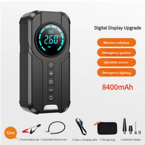 TUERBB T-JA01 4 In 1 Car Jump Starter Air Pump Power Bank Lighting Com ...