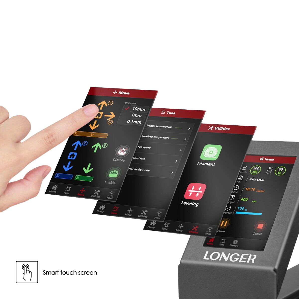 LONGER LK5 Pro 3D Printer Upgraded Edition, Dual Blower Fan, 90% Pre-A ...