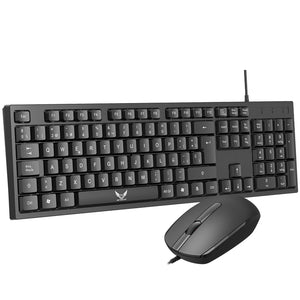 LD-801 Keyboard & Mouse Set USB Ergonomic Durable Design Silent Spill ...