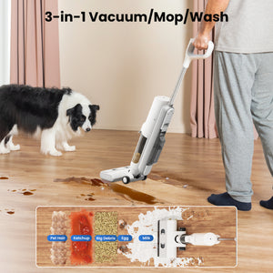 Proscenic F10 Pro Cordless Wet Dry Vacuum Floor Cleaner and Mop,3-in-1 ...